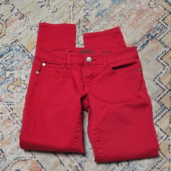 Celebrity Pink | Jeans | Celebrity Pink Red Denim Jeans Slim Fit | Poshmark